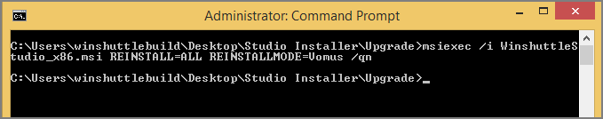 MSI: Fresh installation and upgrade, Studio v12